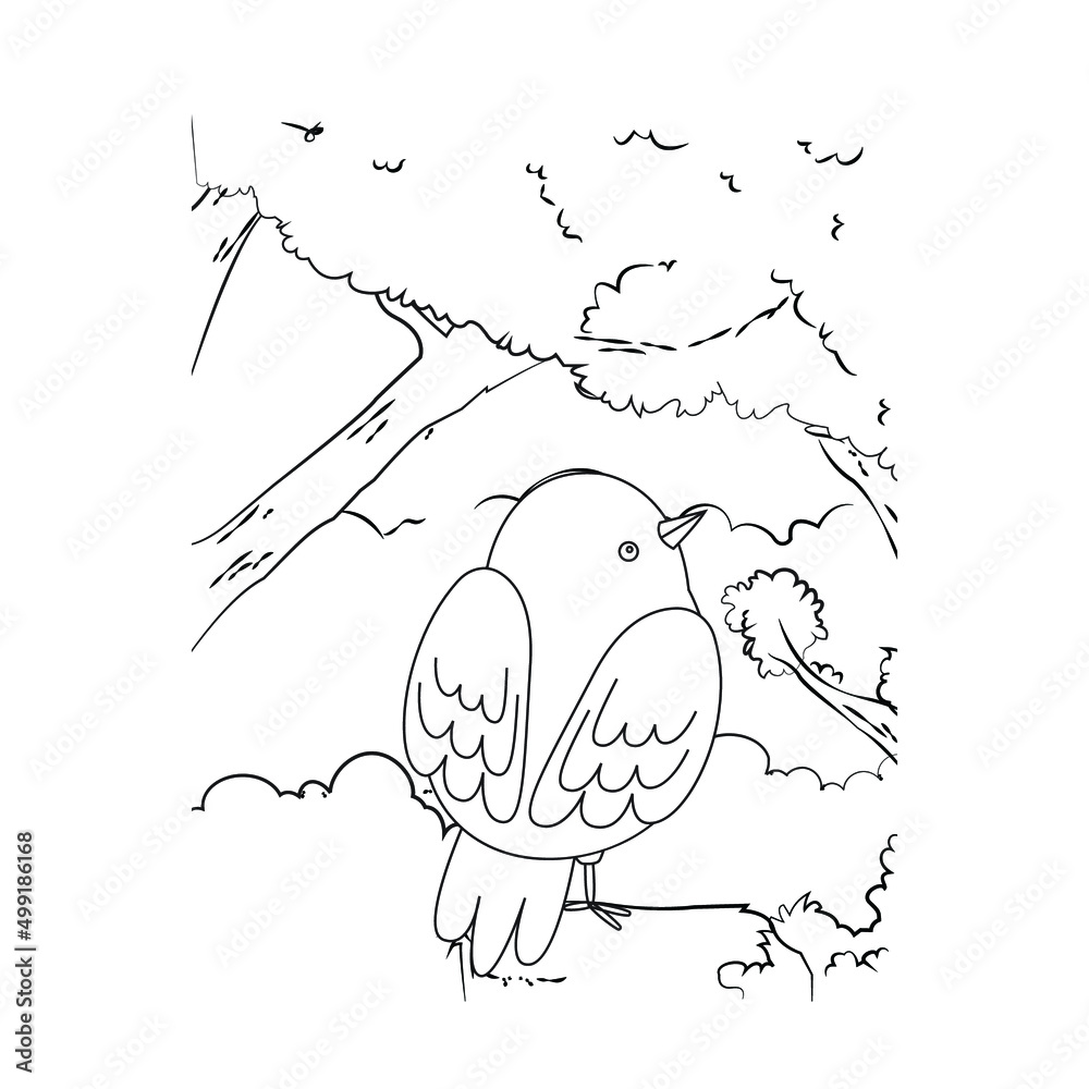 Bird Coloring Pages for Kids. Bird Coloring Page. Bird Coloring Pages ...