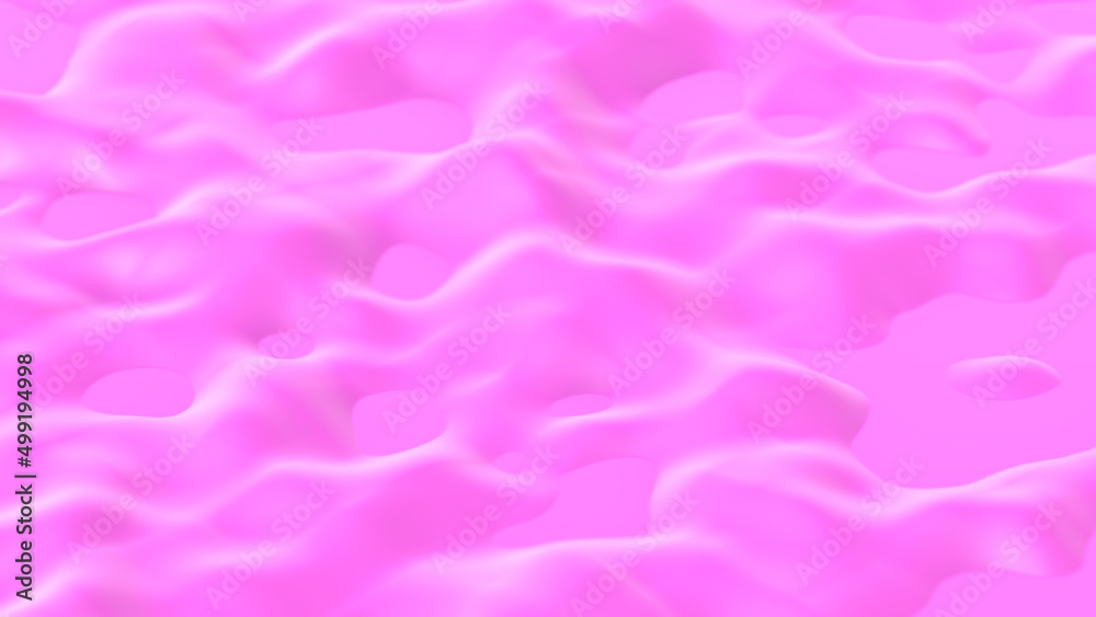 Abstract Pink Lumpy Liquid Background 3D Rendering Stock Illustration ...