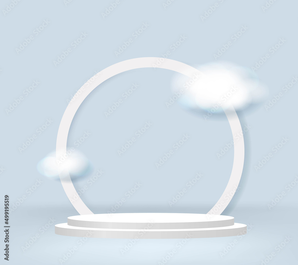 Podium Stage For Product Display Stand Blue background With Gradient ...