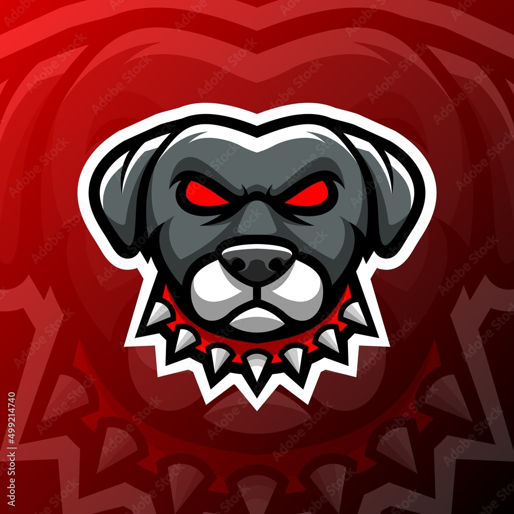 vector graphics illustration of a dog in esport logo style. perfect for ...