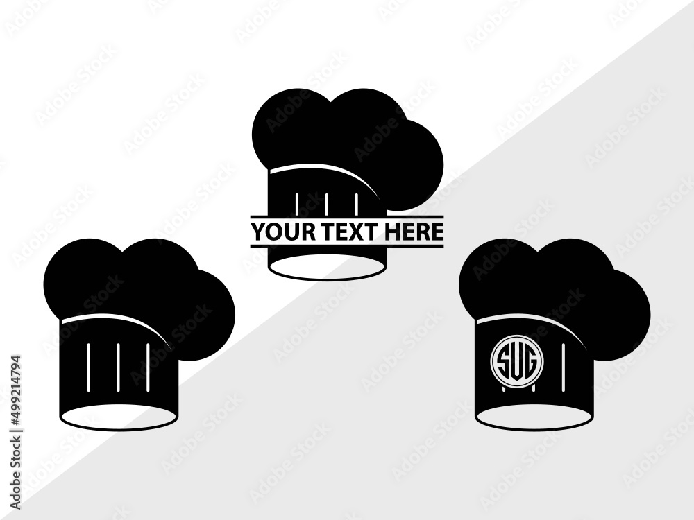 Chef Hat Monogram SVG | Chef Svg | Cook Hat Svg | Koki Hat Svg | Circle ...
