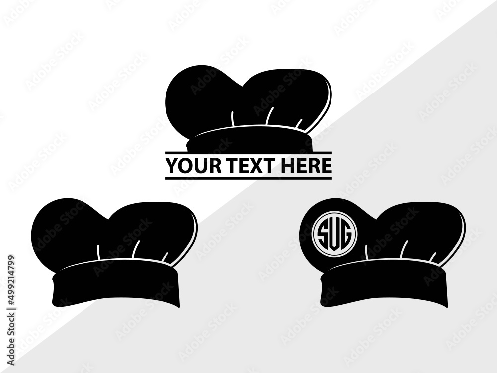 Chef Hat Monogram SVG | Chef Svg | Cook Hat Svg | Koki Hat Svg | Circle ...