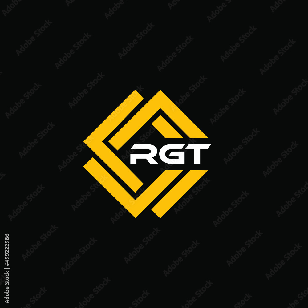 RGT 3 letter design for logo and icon.vector illustration with black ...