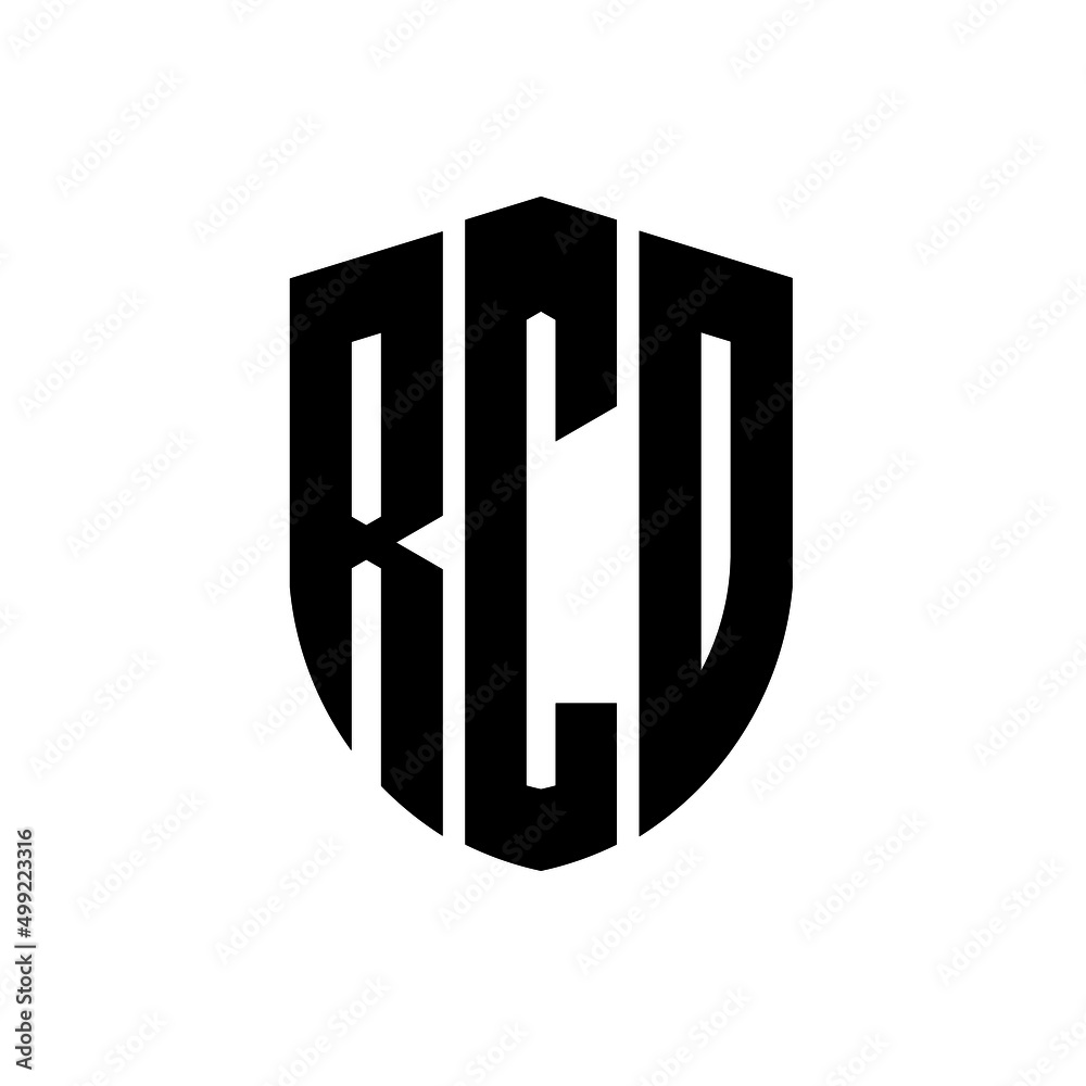 RCD letter logo design. RCD modern letter logo with black background ...
