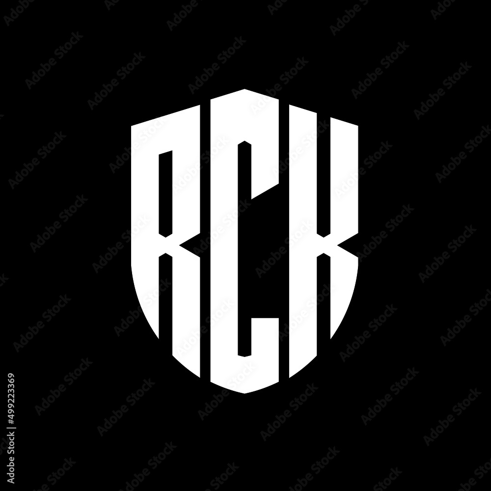 RCK letter logo design. RCK modern letter logo with black background ...