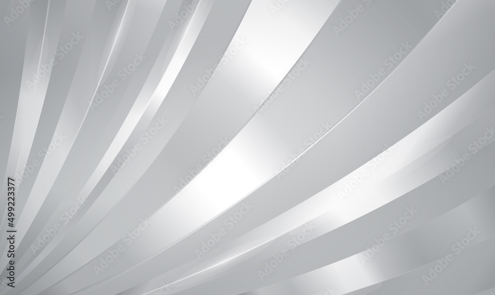 Abstract silver background with 3D curve pattern, interesting minimal ...