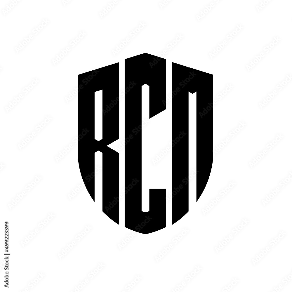 RCM letter logo design. RCM modern letter logo with black background. RCM creative letter logo ...