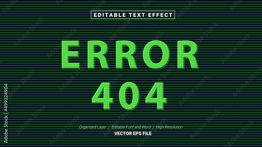 Editable Font Typography Template Text Effect Style Lettering Vector Illustration Logo Stock