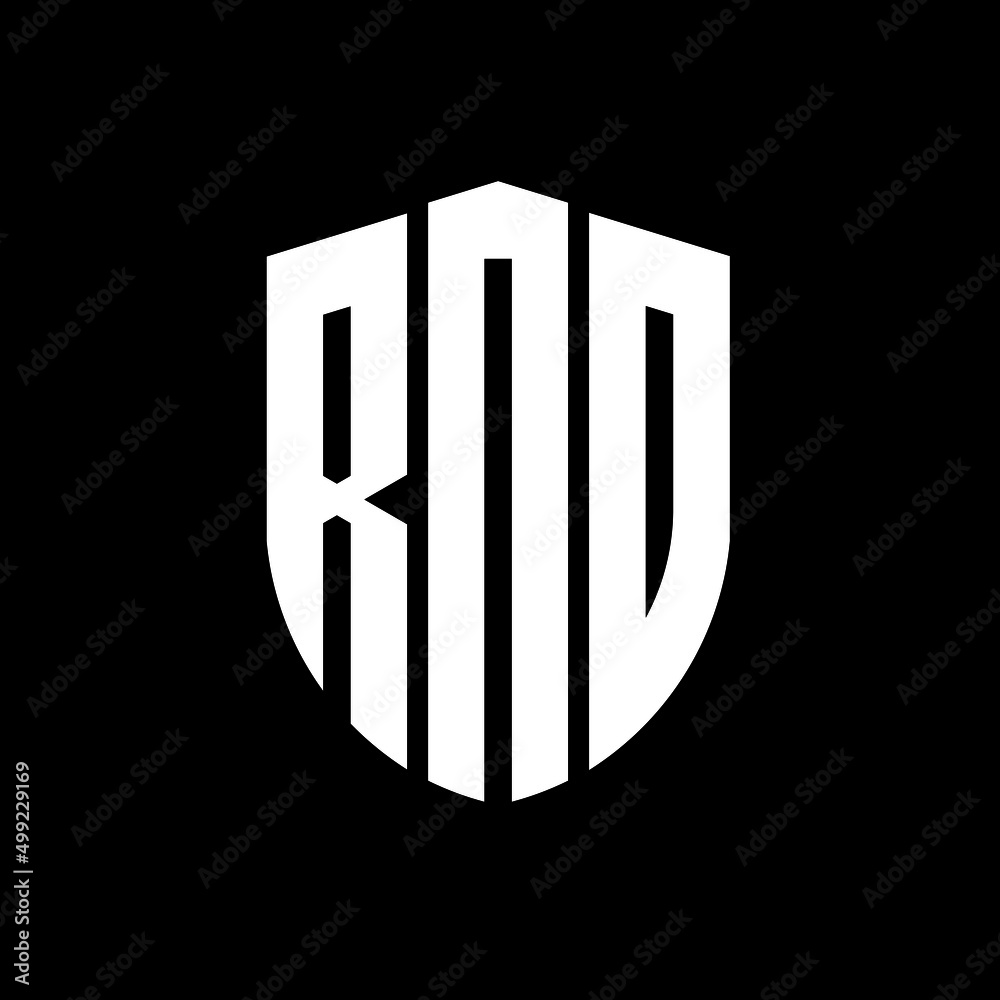 RND letter logo design. RND modern letter logo with black background ...