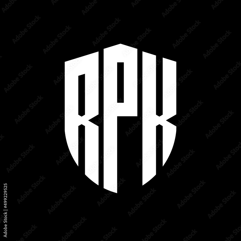 RPK letter logo design. RPK modern letter logo with black background ...
