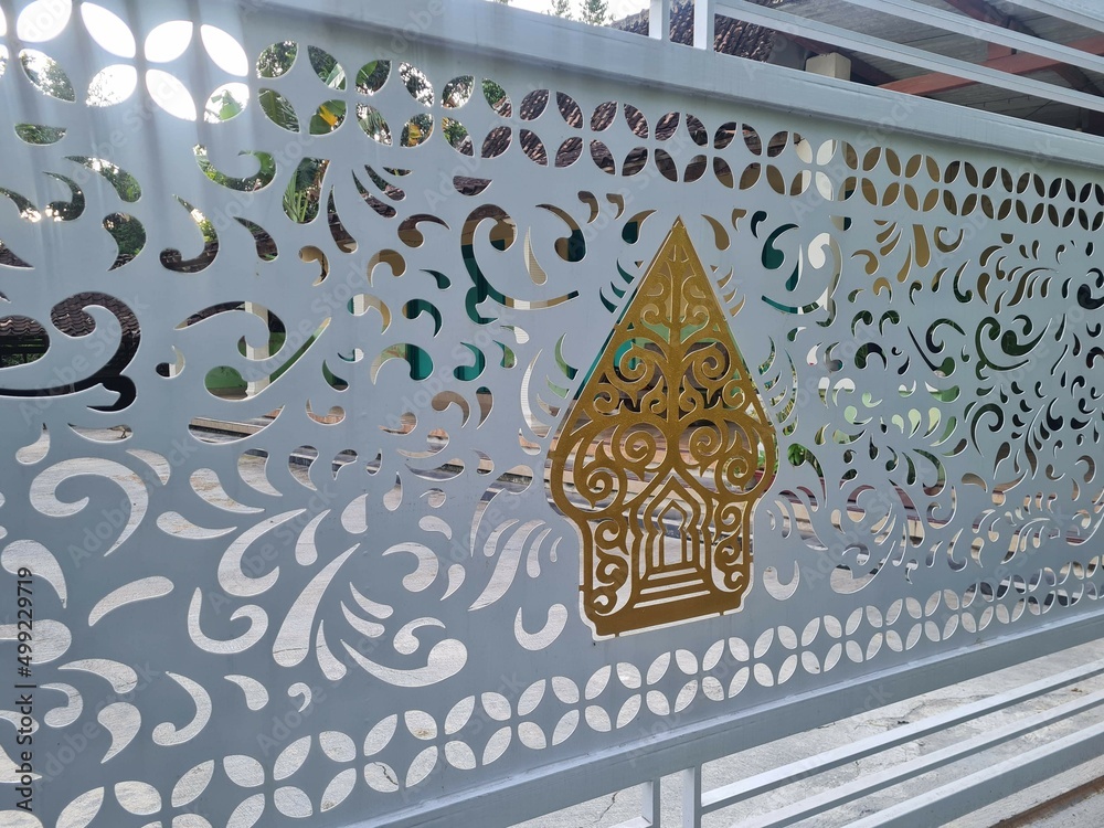 iron fence building with cnc cutting model with puppet motif. unique ...