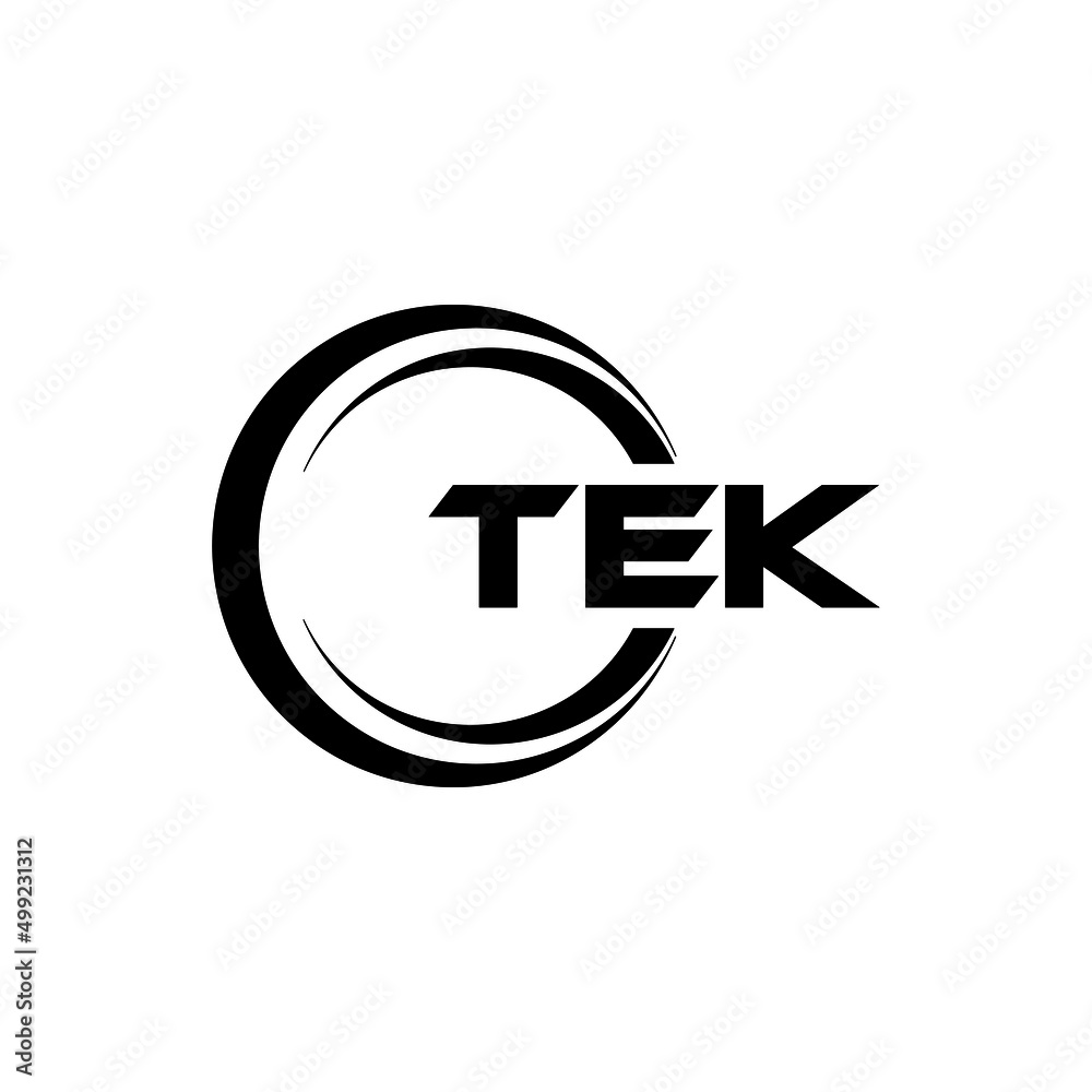 TEK letter logo design with white background in illustrator, vector ...