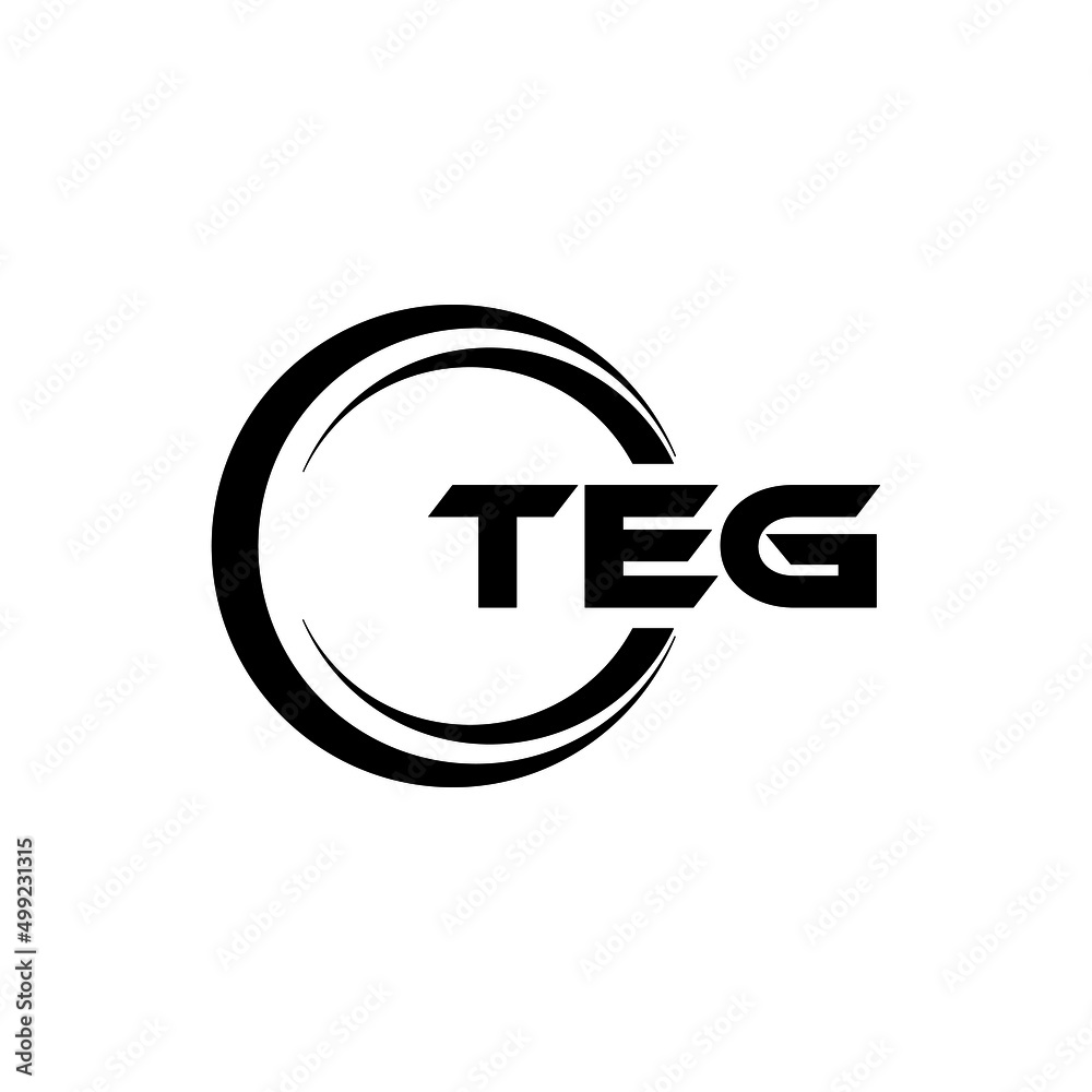 TEG letter logo design with white background in illustrator, vector ...