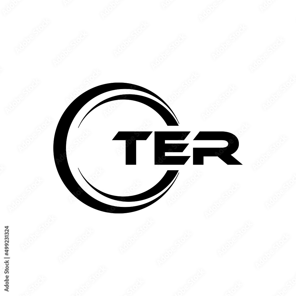TER letter logo design with white background in illustrator, vector ...