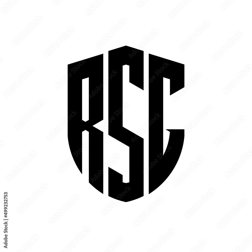 RSG letter logo design. RSG modern letter logo with black background ...