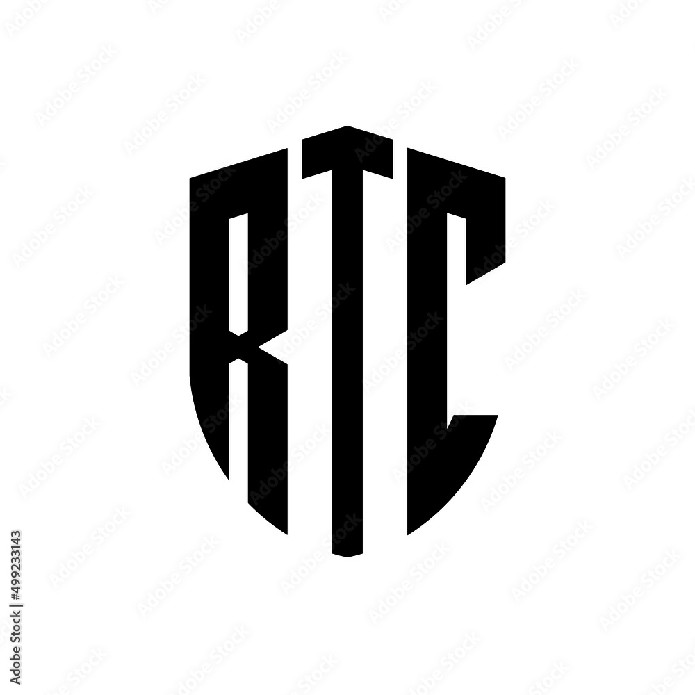 Rtc Letter Logo Design Rtc Modern Letter Logo With Black Background