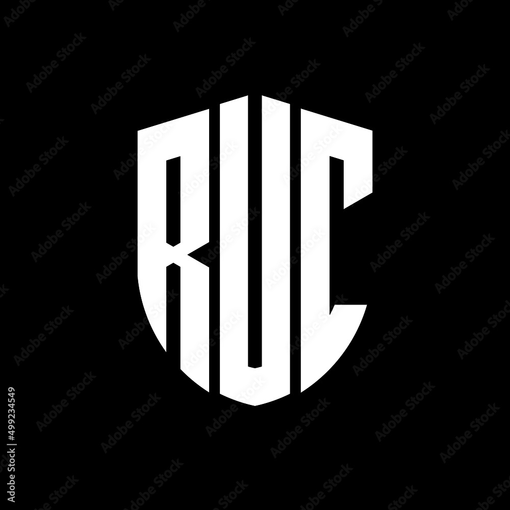 RVC letter logo design. RVC modern letter logo with black background ...