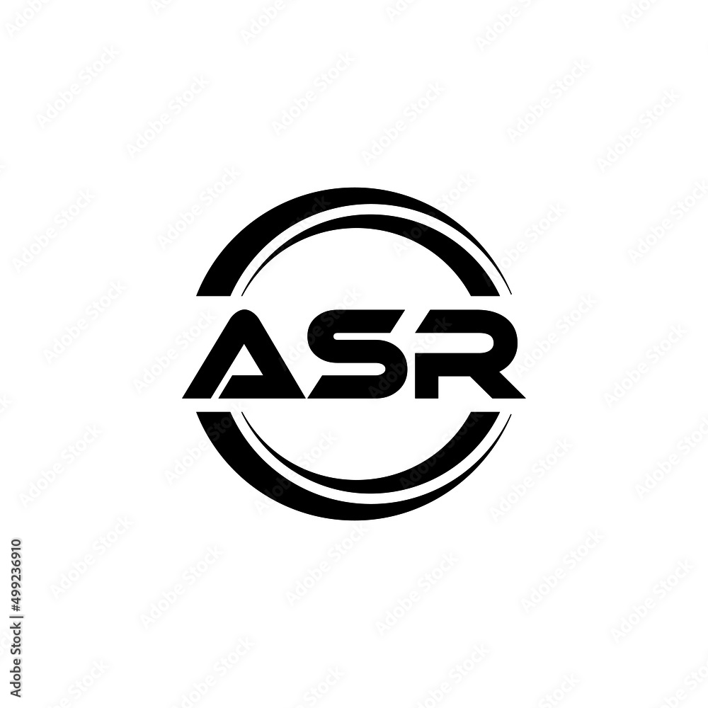 ASR letter logo design with white background in illustrator, vector ...