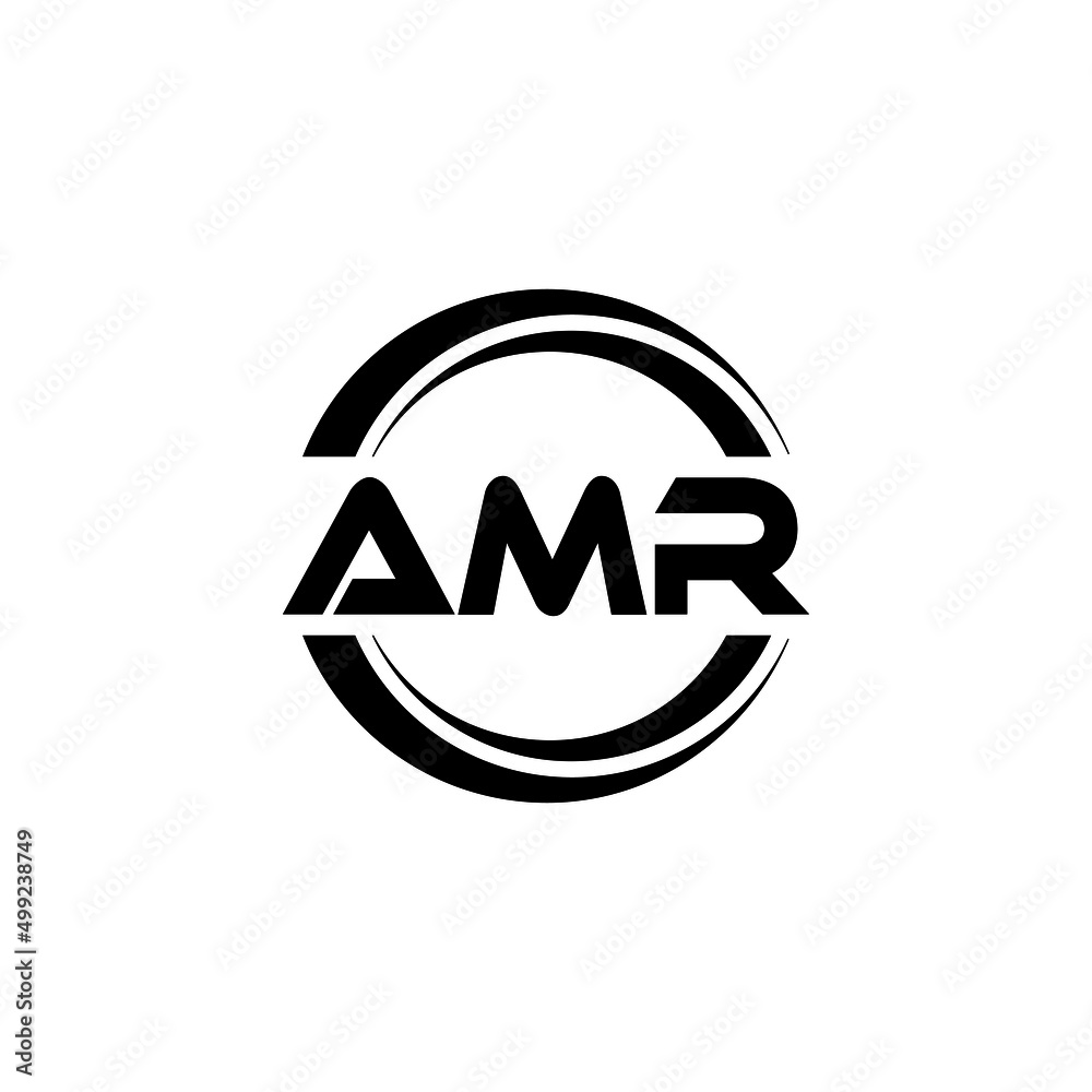AMR letter logo design with white background in illustrator, vector ...