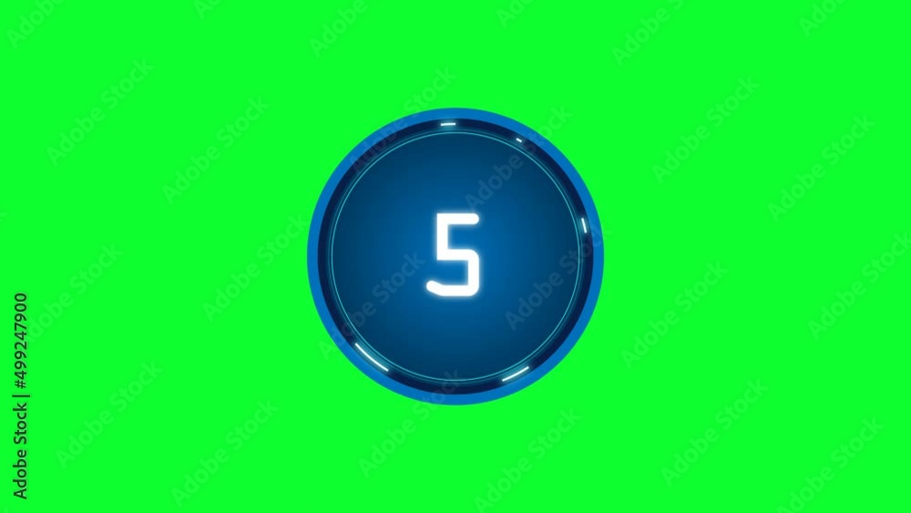 A countdown on model technology clock 30 Seconds countdown green screen ...