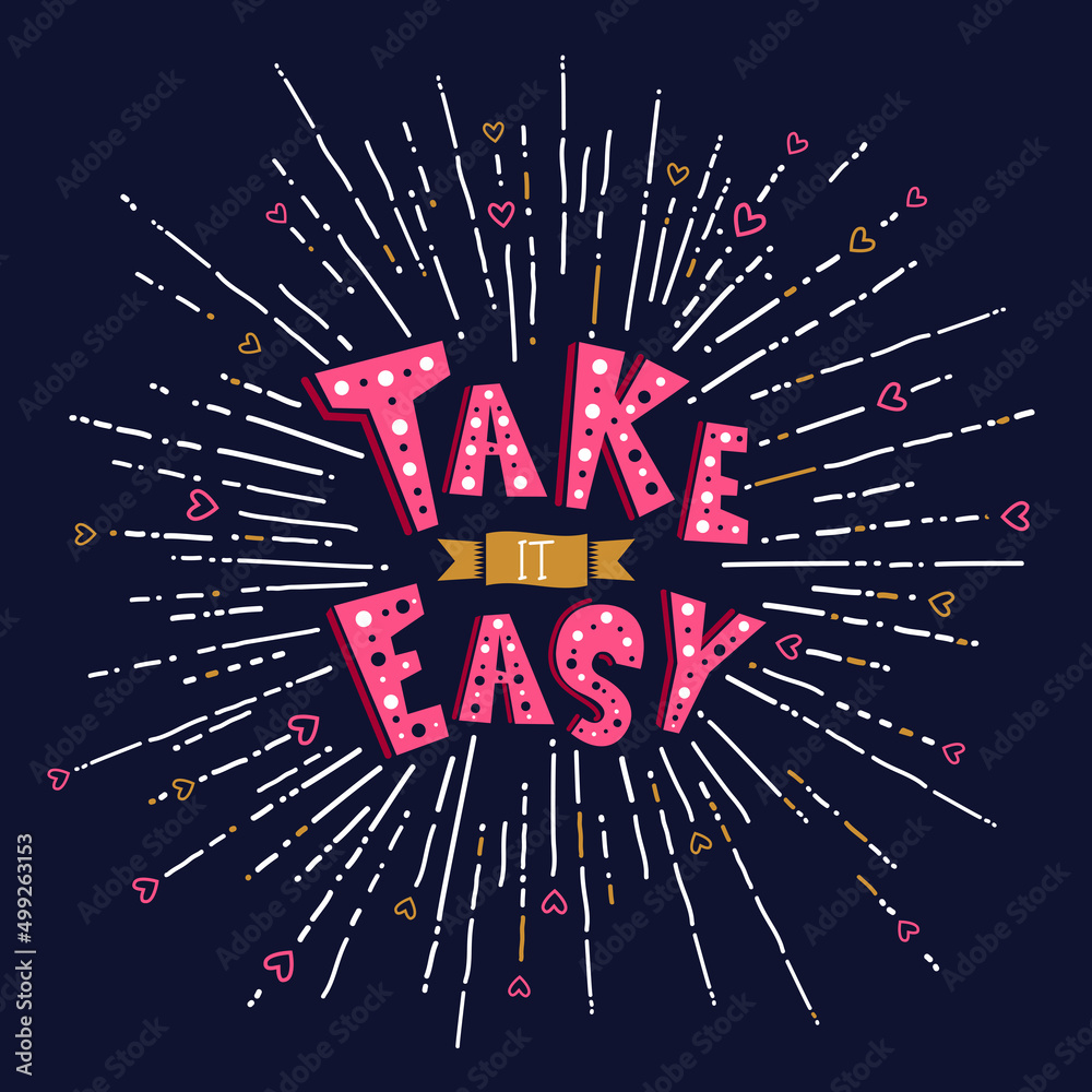 Stylish inspirational print or poster design with hand drawn text ...