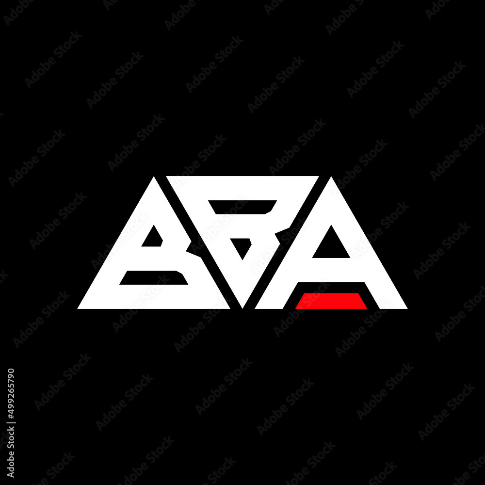 BBA triangle letter logo design with triangle shape. BBA triangle logo ...