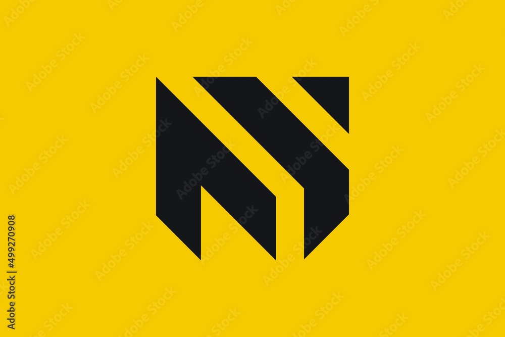 NY YN N Y logo design concept with background. Modern Trendy alphabet ...