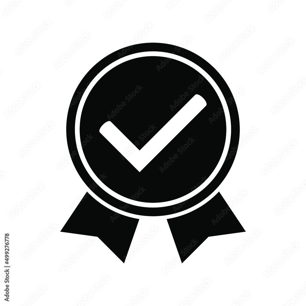 Approved icon, vector isolated illustration. Quality guarantee icon in ...