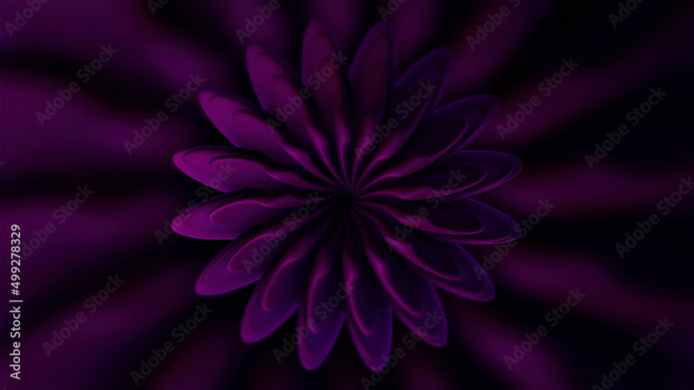 Purple and green flower in abstraction. Motion. Flowers with petals ...