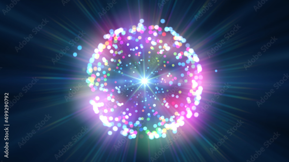 cell particle light ray, illustration render Stock Illustration | Adobe ...