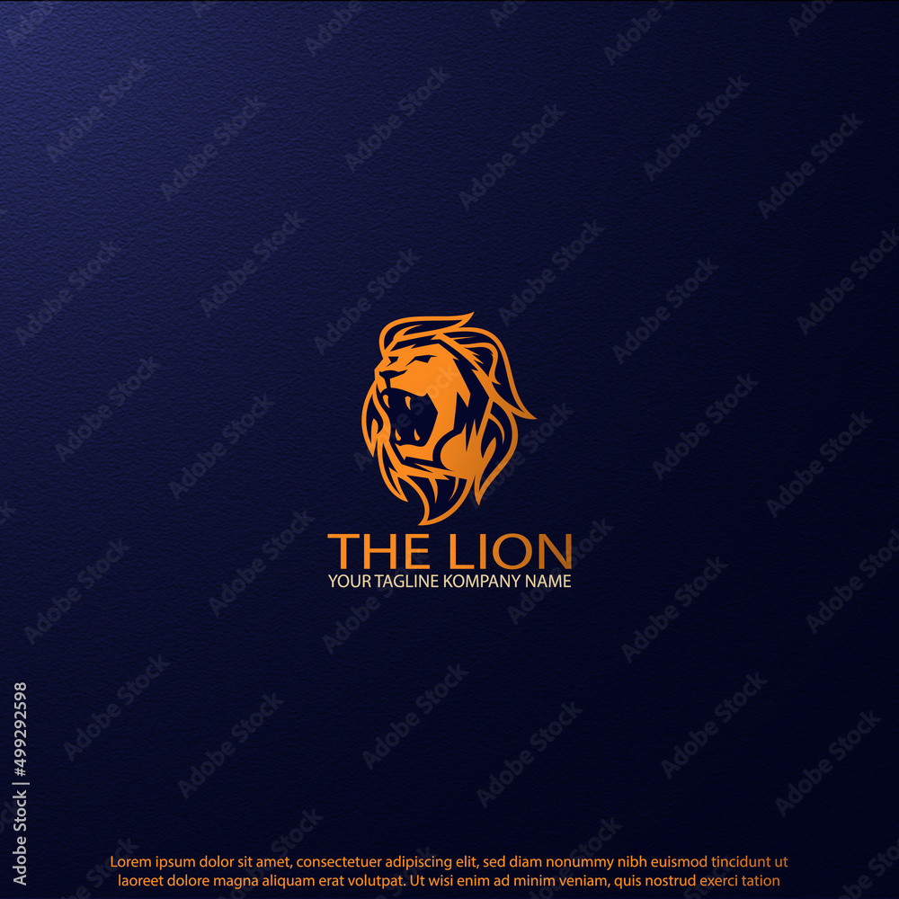 The lion logo design good use for symbol identyti brand and more Stock ...