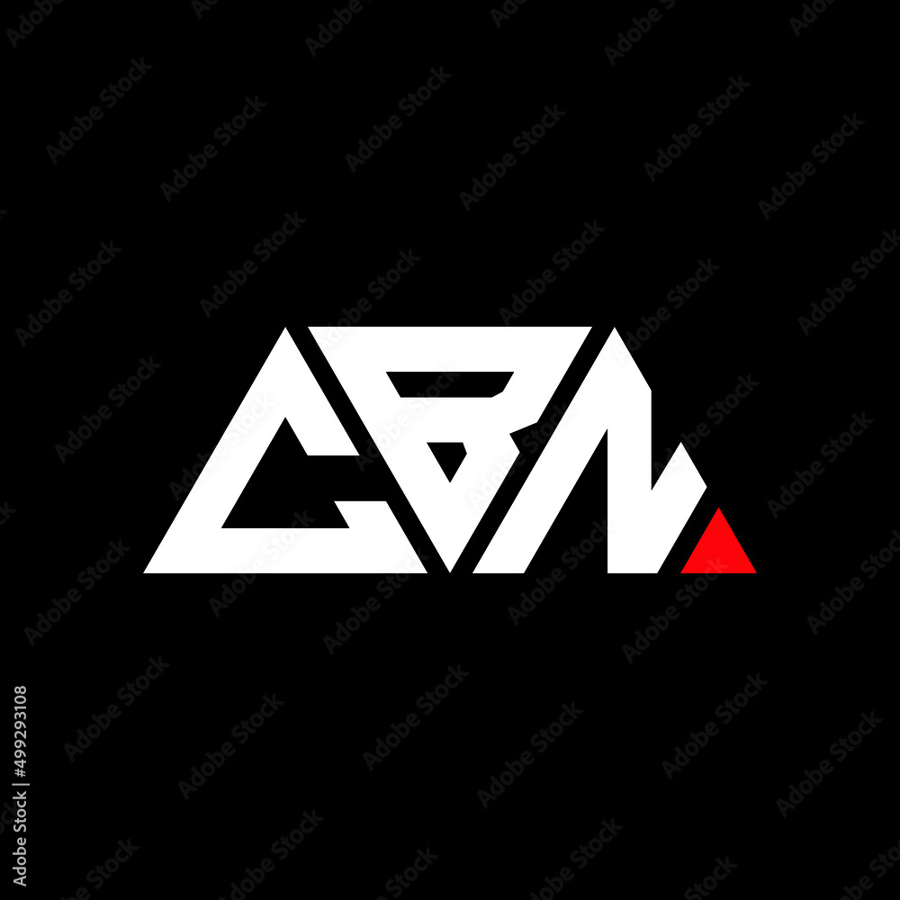 Vetor de CBN triangle letter logo design with triangle shape. CBN ...