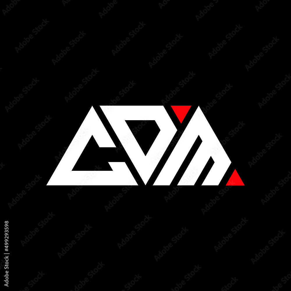 CDM triangle letter logo design with triangle shape. CDM triangle logo ...