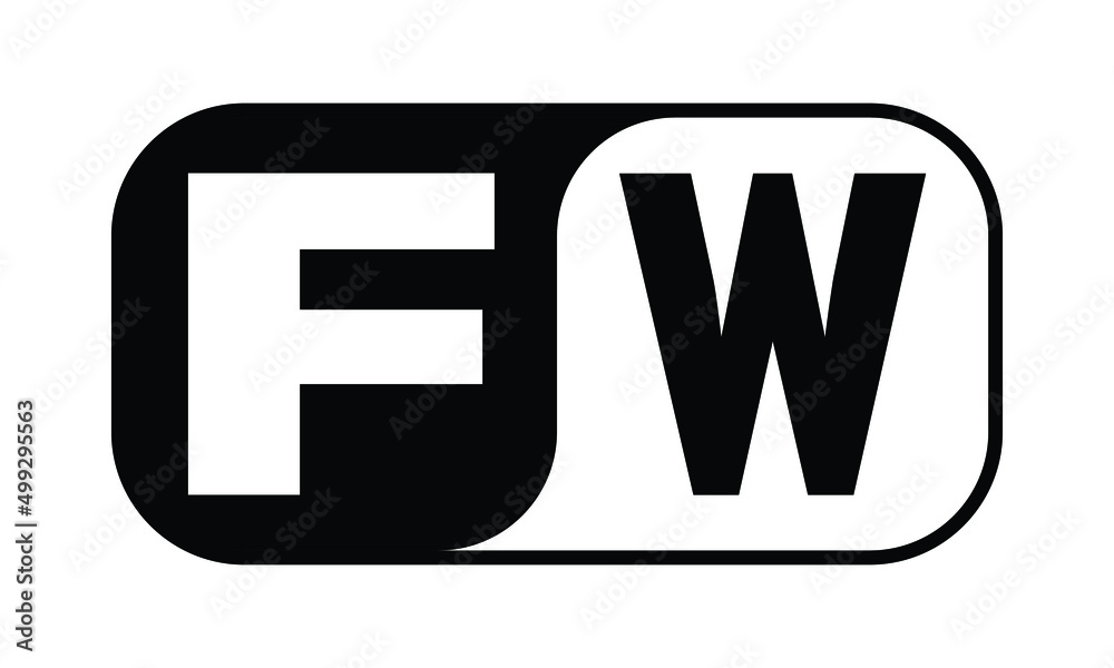 FW wi-fi shape logo design vector template | monogram logo | abstract ...