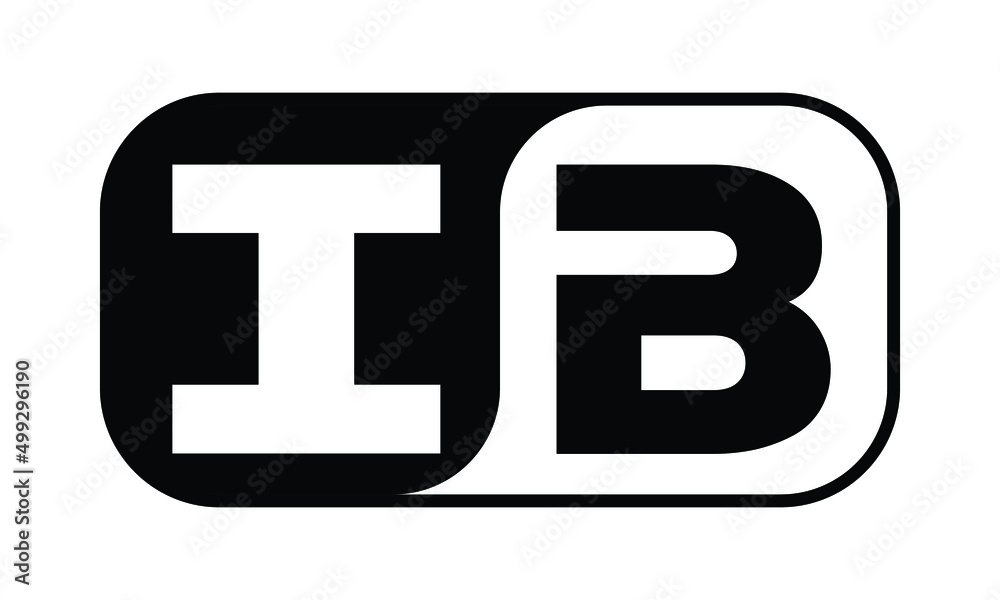 IB wi-fi shape logo design vector template | monogram logo | abstract ...