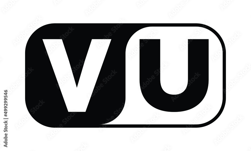 VU wi-fi shape logo design vector template | monogram logo | abstract ...