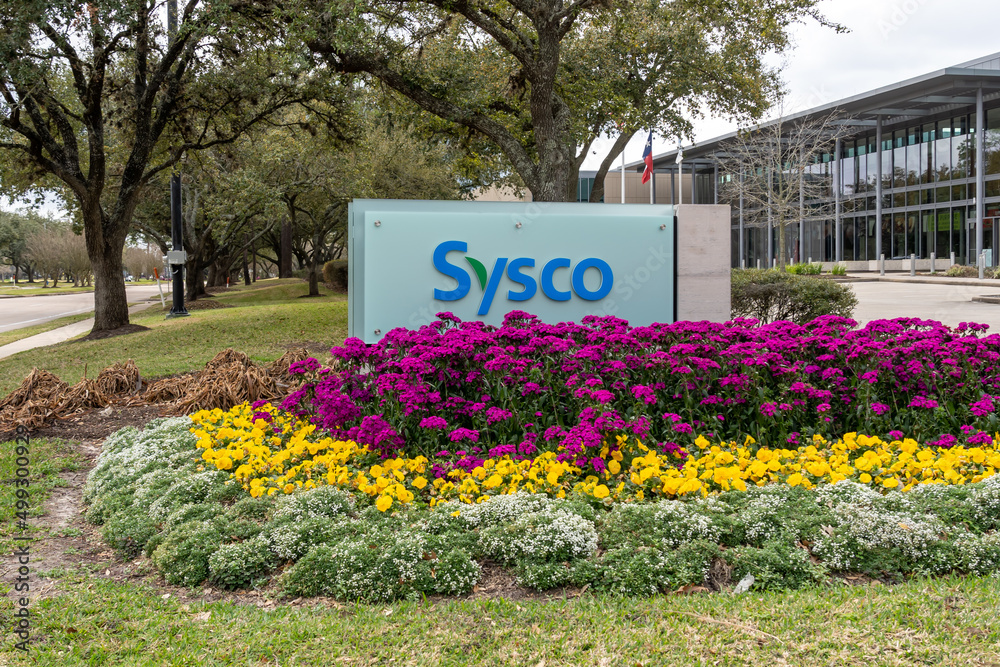 Houston, Texas, USA - March 6, 2022: Sysco’s sign at its headquarters ...