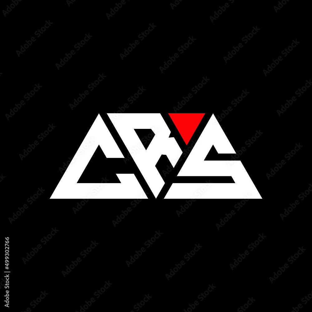 CRS triangle letter logo design with triangle shape. CRS triangle logo ...