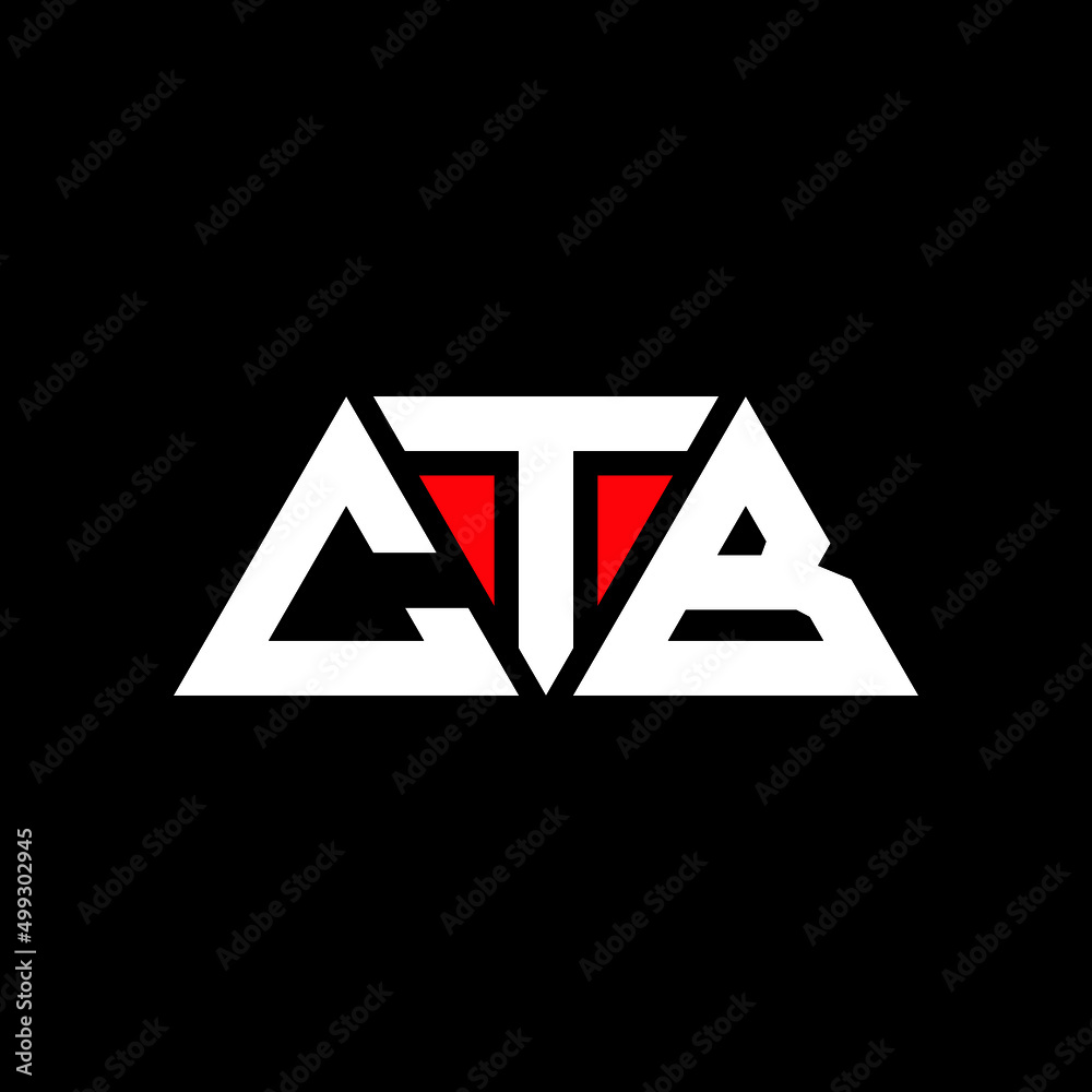 CTB triangle letter logo design with triangle shape. CTB triangle logo ...