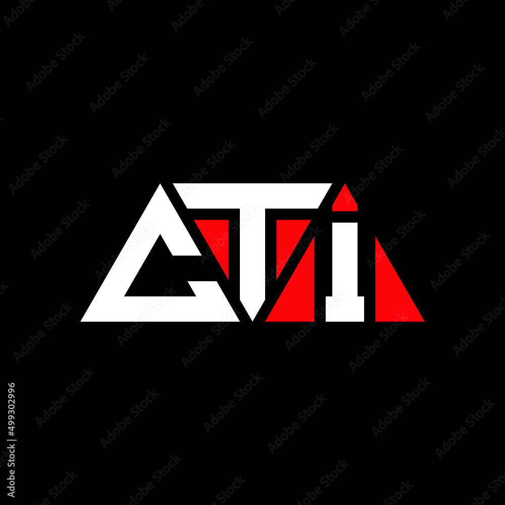 CTI triangle letter logo design with triangle shape. CTI triangle logo ...