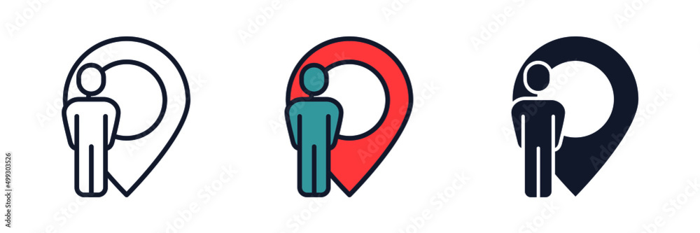 you are here icon symbol template for graphic and web design collection ...
