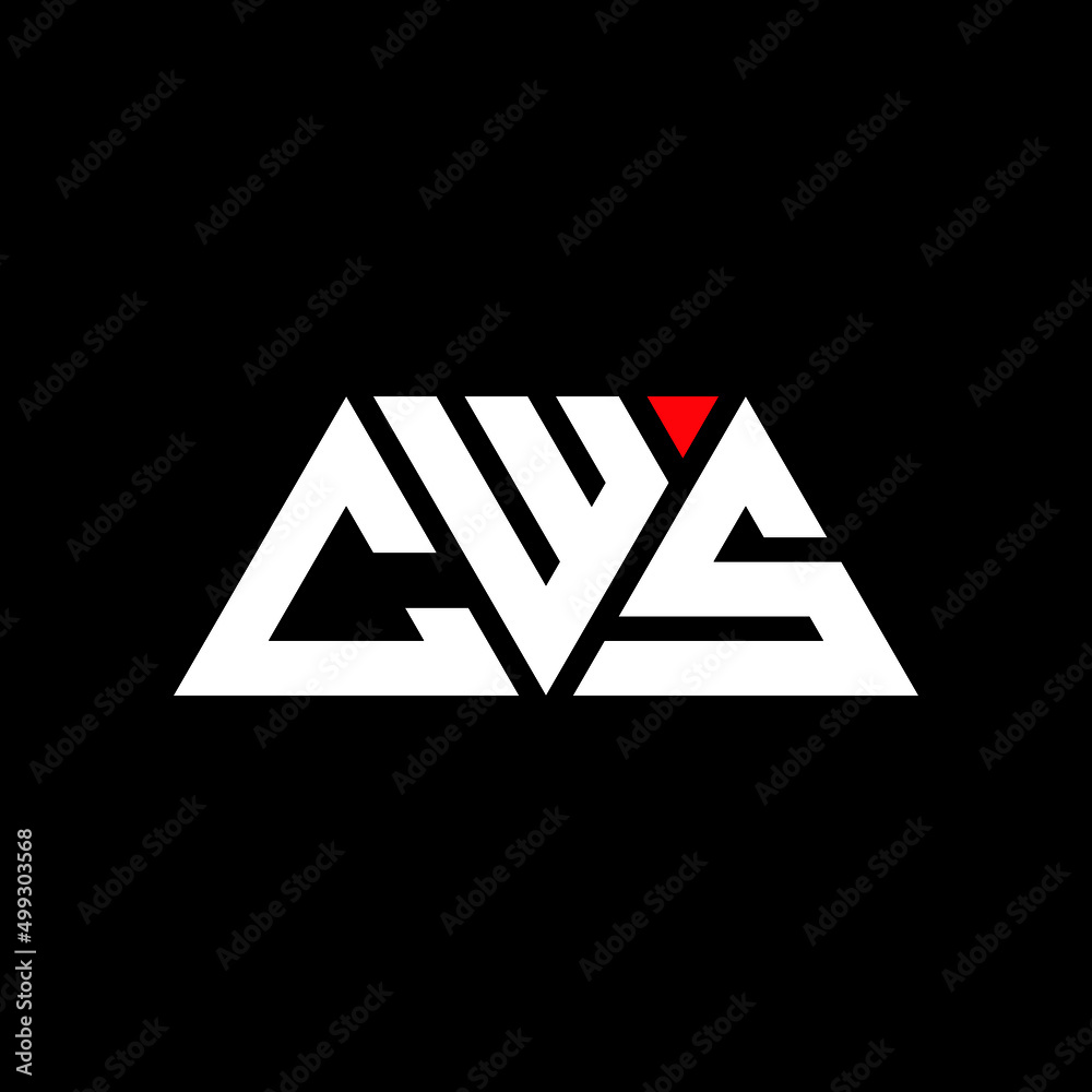 CWS triangle letter logo design with triangle shape. CWS triangle logo ...