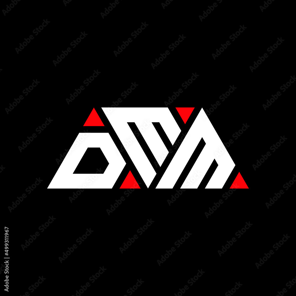 DMM triangle letter logo design with triangle shape. DMM triangle logo ...