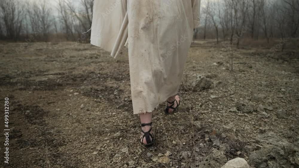 - Jesus Christ, walking, feet, wilderness, God, messiah, prophet, bible ...