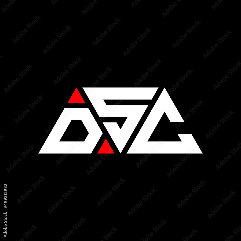 DSC triangle letter logo design with triangle shape. DSC triangle logo ...