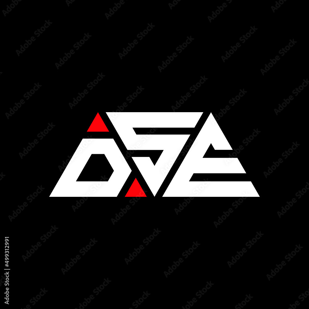 DSE triangle letter logo design with triangle shape. DSE triangle logo ...