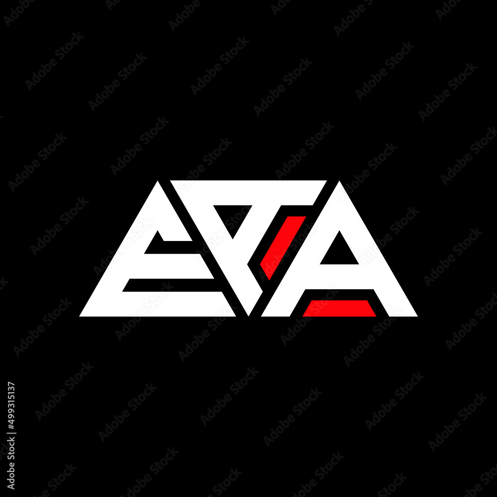 EAA triangle letter logo design with triangle shape. EAA triangle logo ...