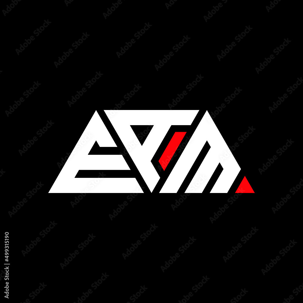 EAM triangle letter logo design with triangle shape. EAM triangle logo ...