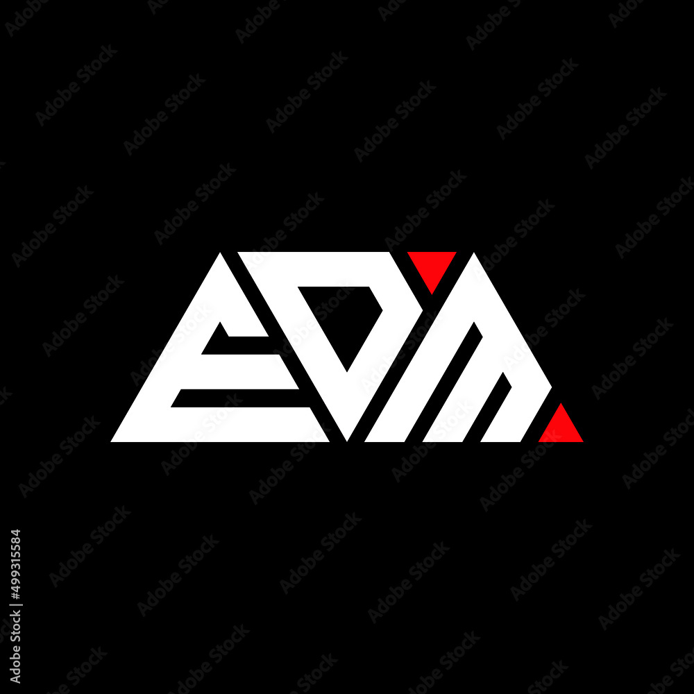 EDM triangle letter logo design with triangle shape. EDM triangle logo ...
