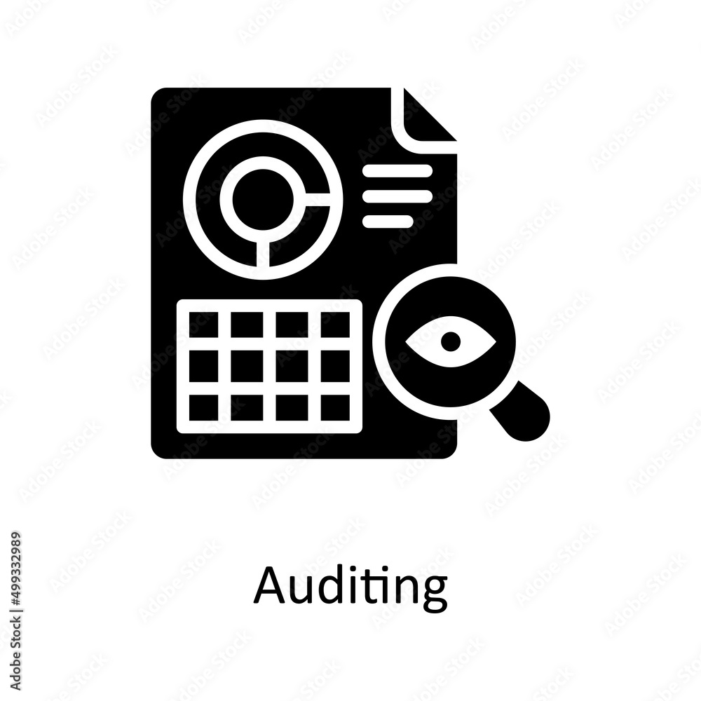 Auditing Vector Solid icons for your digital or print projects. Stock ...